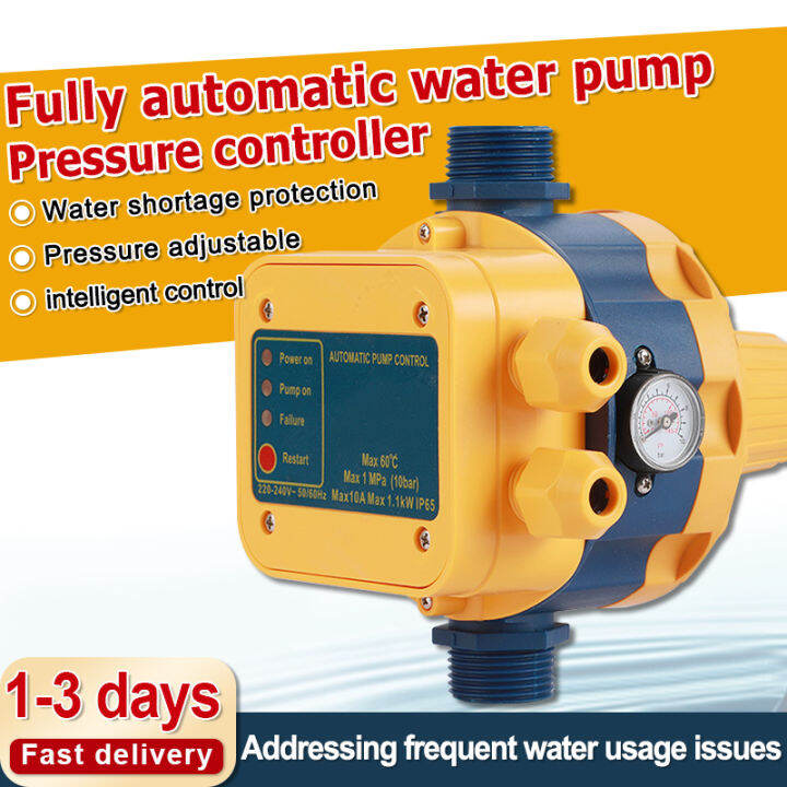 Water Pump Control Switch 220V 10A 10Bar Automatic Water Pump Pressure ...