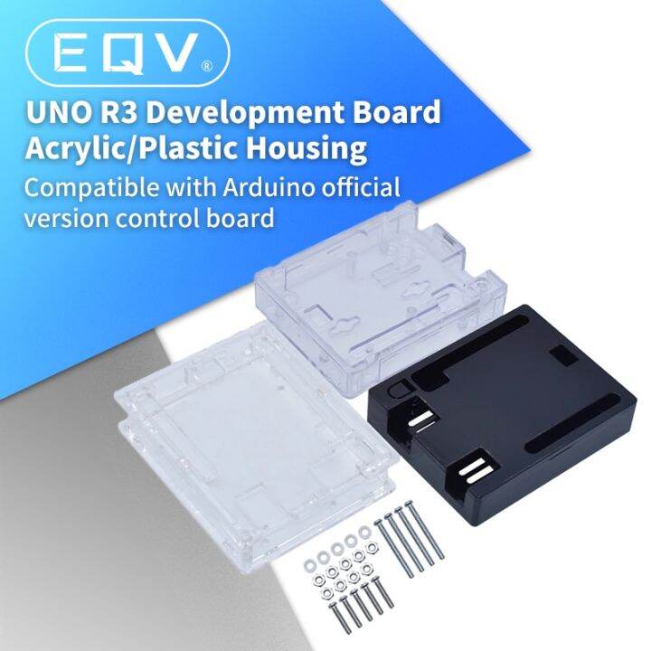 อะคริลิคสีดํา Abs กรณีพลาสติกเปลือกกล่องโปร่งใสสําหรับ Arduino Uno R3 Th 