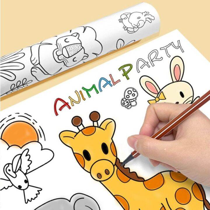 JIN GONG Kindergarten Painting Coloring Toys Drawing Scrolls Paper Cut ...