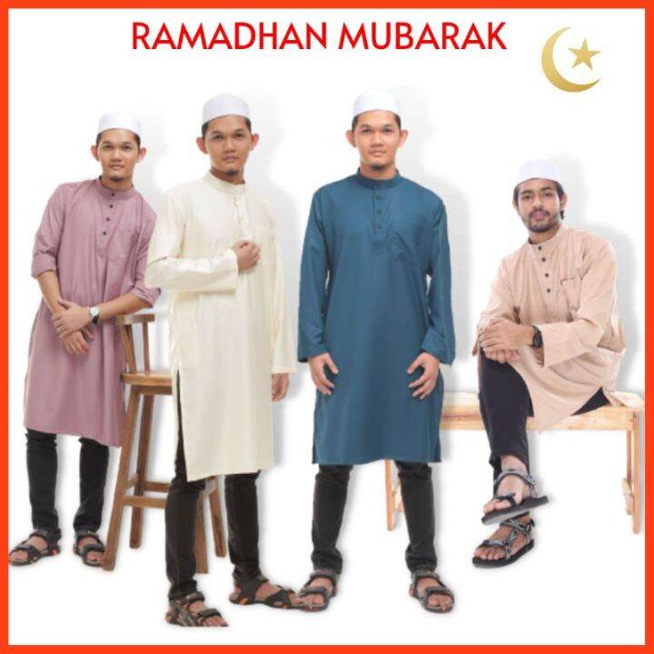 Kurta Lelaki Plain Simple Murah KLR Ringkas Men Kurta Raya Kurta Labuh ...