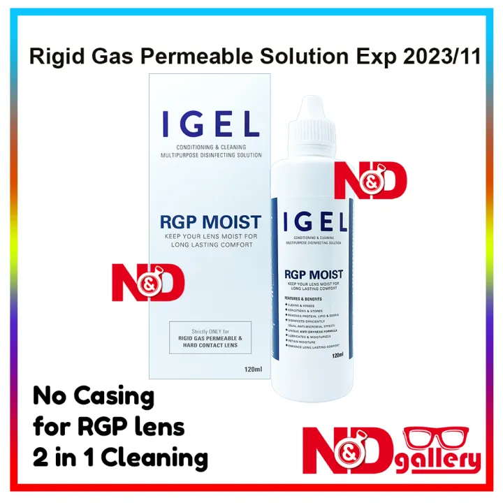 IGEL RGP Moist 120ml Conditioning & Cleaning Multi Purpose Disinfecting Solution ( Rigid Gas ...