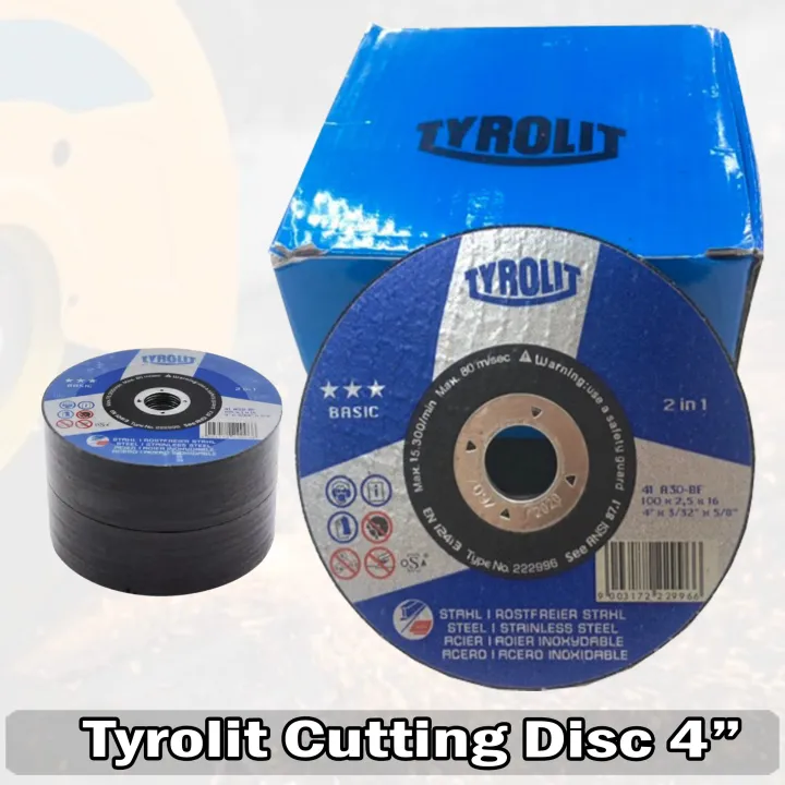 Tyrolit 4'' Cutting Discs 105x1x16mm | Lazada PH