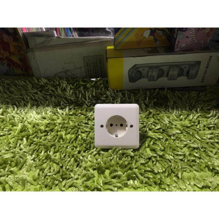 Colokan Listrik kotak 1 lubang Stop kontak tempel dinding Colokan Kabel ...