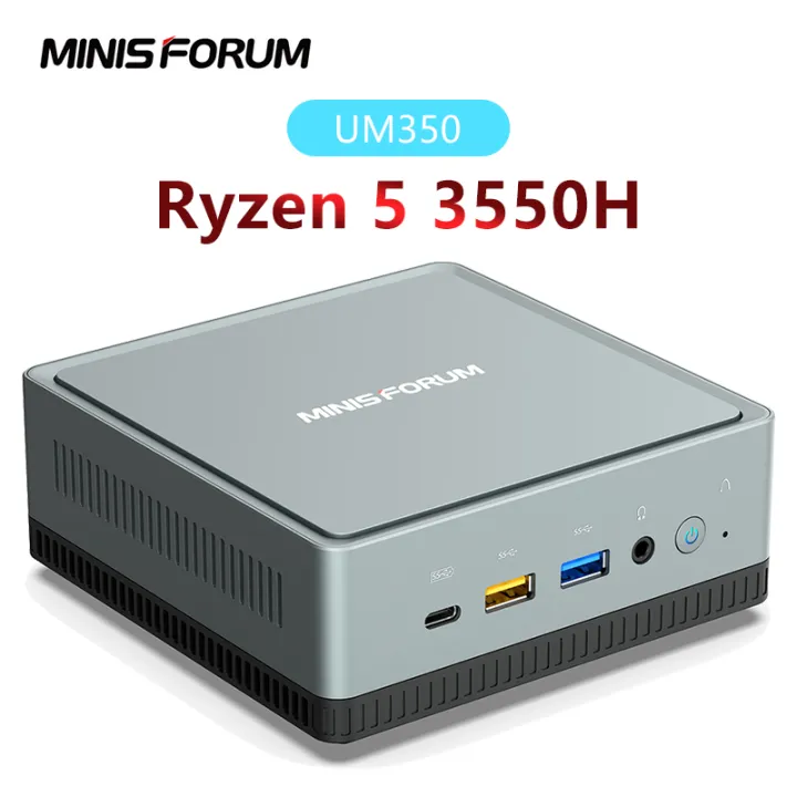 Minisฟอรั่ม DeskMini PC UM350 4 Cores 8เส้นด้าย AMD Ryzen 5 3550H DDR4 ...