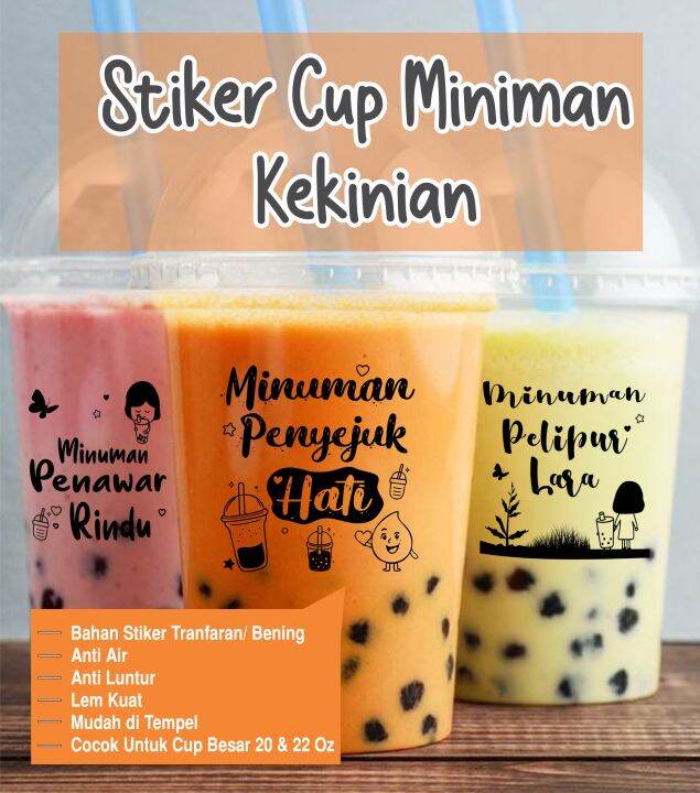 Stiker Kemasan Minuman Kekinian | Lazada Indonesia