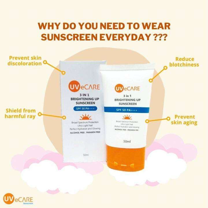 UV eCare 3 in 1 Brightening Up Sunscreen SPF50 PA++ | Lazada