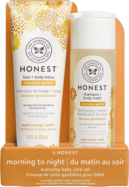 The Honest Company Shampoo + Lotion Set, Sweet Orange Vanilla, 18.5 Fl ...