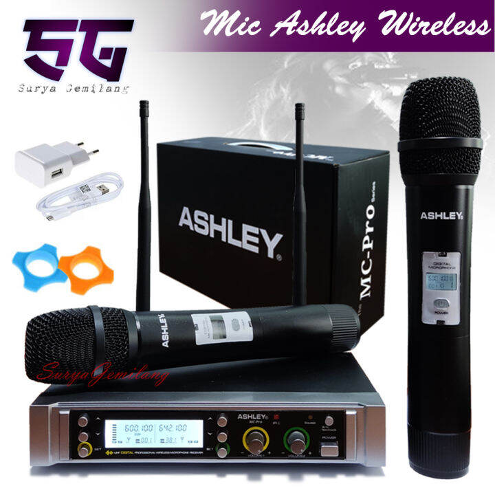 Microphone Wireless Ashley MC PRO Mic Karaoke Mikropon 2 Handle ...