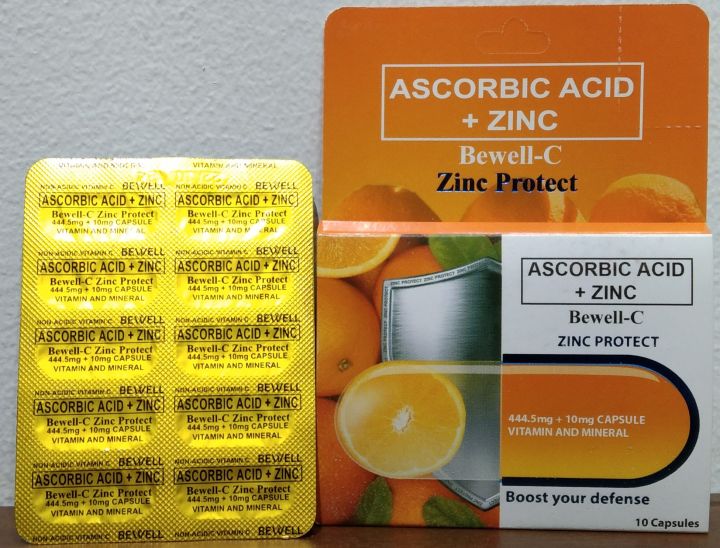 BEWELL-C Zinc Protect, Non-acidic Vitamin C with Zinc, Sodium ascorbate ...