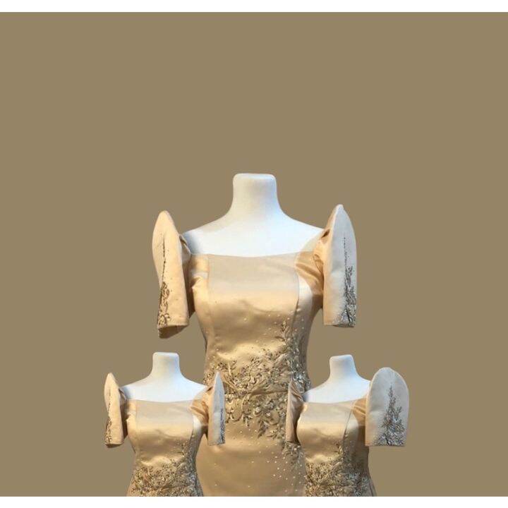 Modern Filipiniana Mestiza with 3d Patch- formal and traditional wear ...