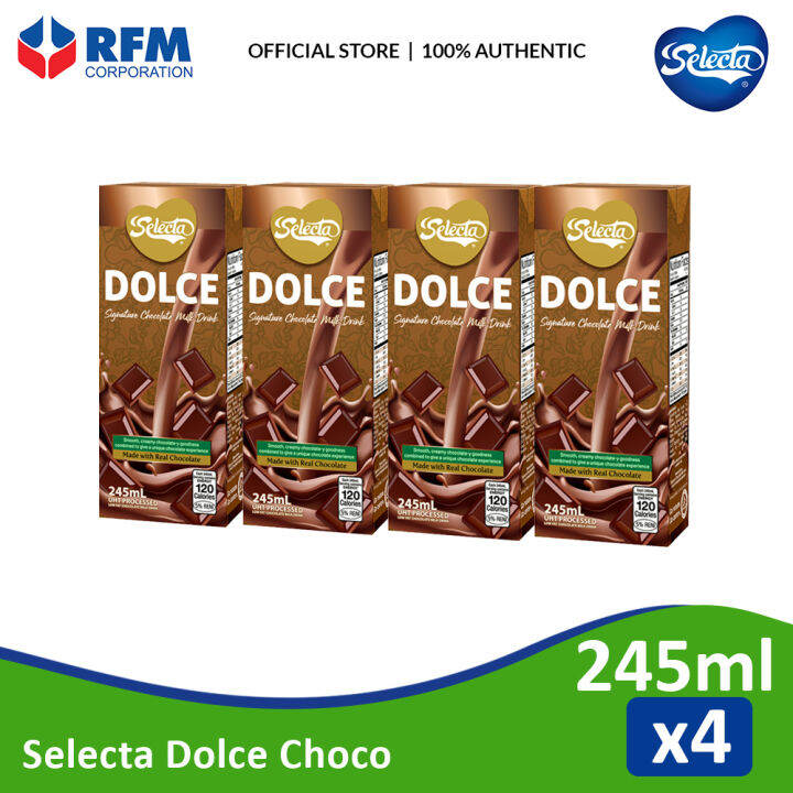 Selecta Dolce Chocolate Milk Drink 245ml - Set of 4s | Lazada PH