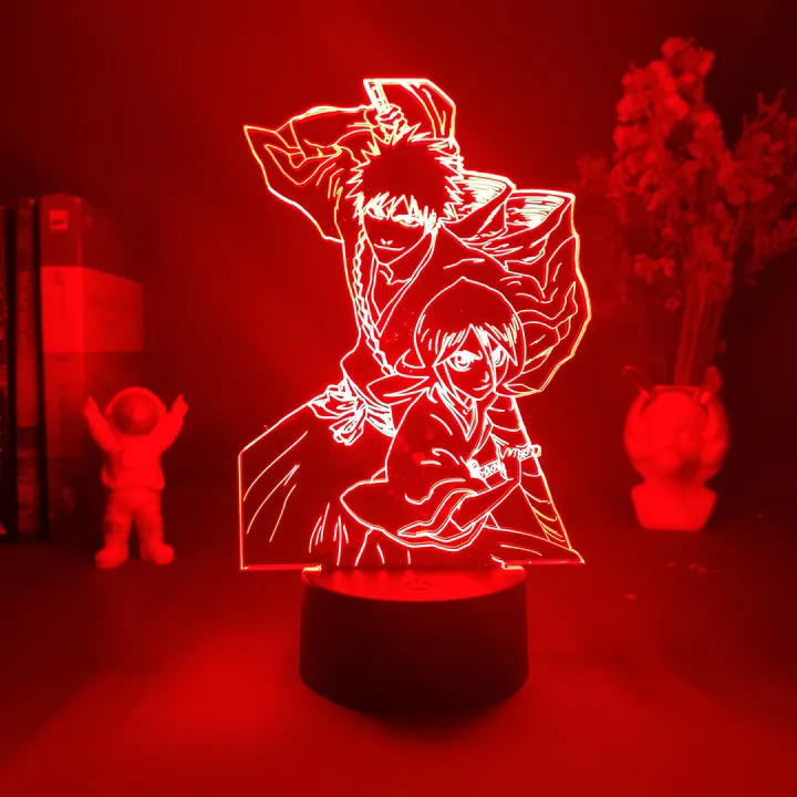 Anime Bleach Figures Kurosaki ichigo Shikai x Kuchiki Rukia 3D Visual ...