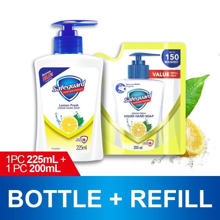 【cod】 Safeguard Lemon Fresh Liquid Hand Soap 225ml Refill 200ml