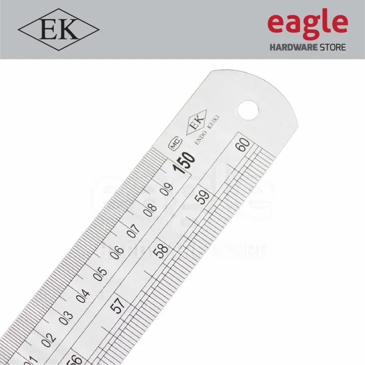 EK 24" / 600mm Stainless Steel Ruler | Lazada