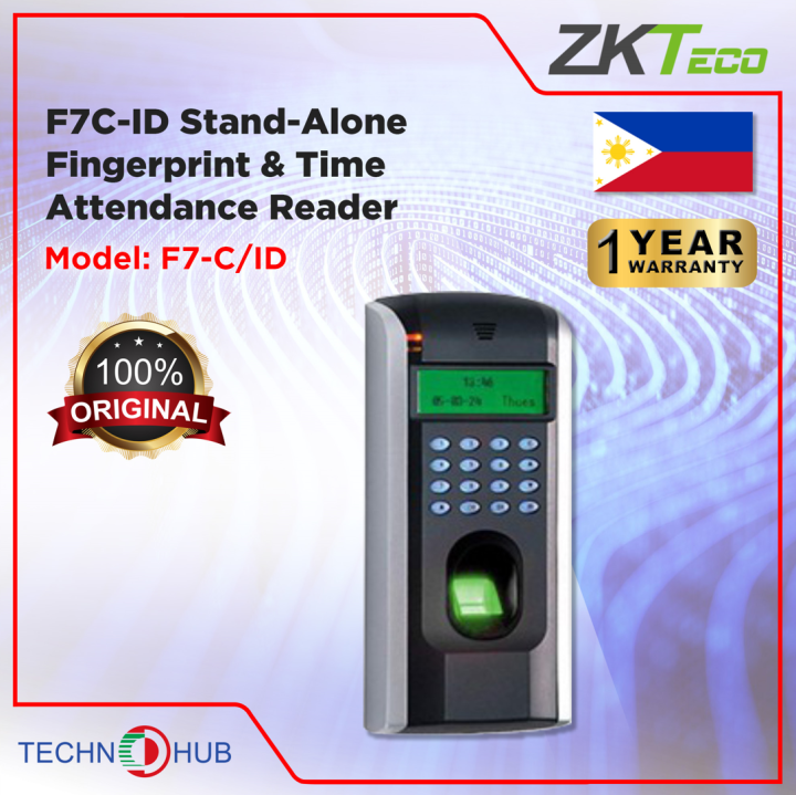 ZKTECO F7-C/ID Stand-Alone Fingerprint & Time Attendance Reader | Lazada PH