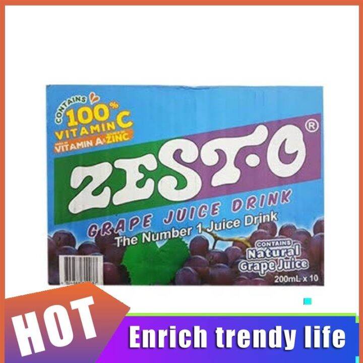Zesto Grape Juice Drink Sold per Box (10pcs per box) | Lazada PH