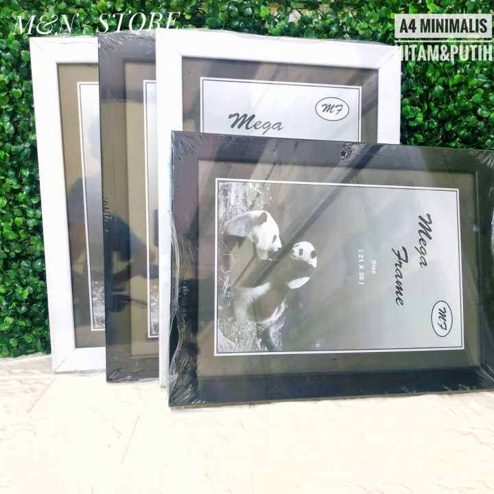PROMO 1 SET ISI 4 Frame Foto HITAM&PUTIH Bingkai Foto A4 21x30 cm ...