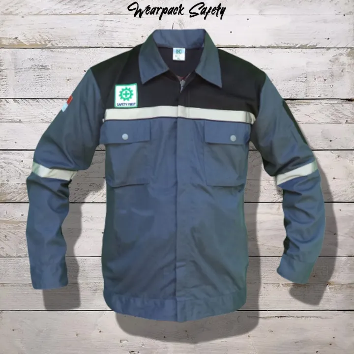 Wearpack Safety Abu Hitam Atasan Wearpack Lengan Panjang Seragam Kerja ...