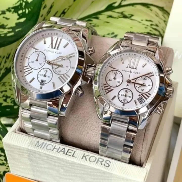 MICHAEL KORS MK BRADSHAW COUPLE WATCH WITH DATE AND CHRONOGRAPH ANALOG ...