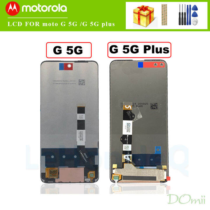 ต้นฉบับสำหรับ Motorola Moto G 5G Plus ชิ้นส่วนจอสัมผัสแอลซีดีของเครื่อง ...