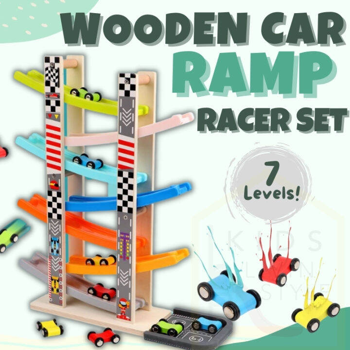 Wooden Car Ramp Racer Set | Lazada Singapore