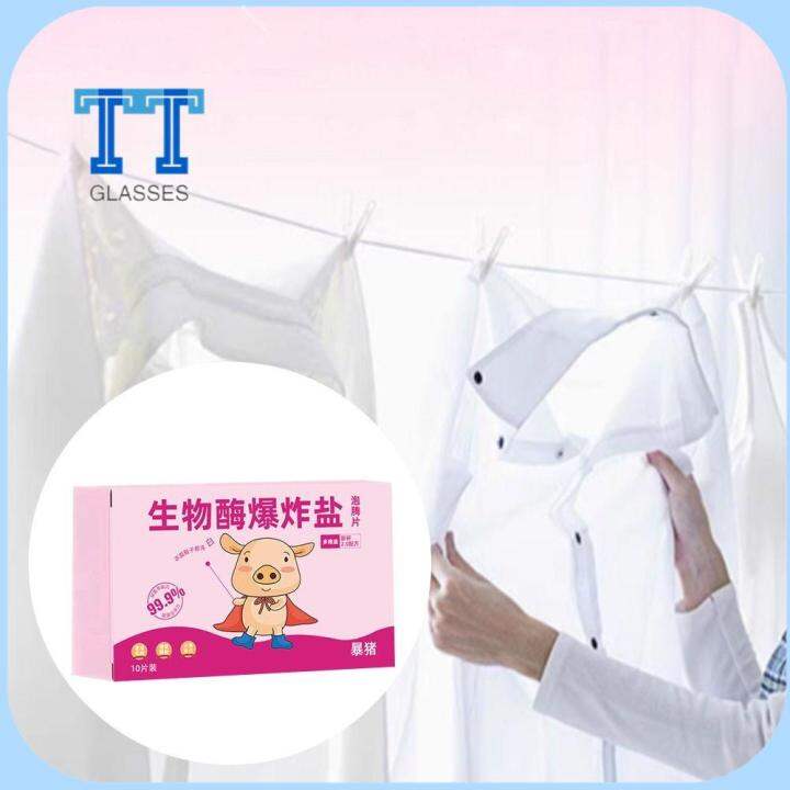 TT GLASSES Explosive Salt Cleaning Tablets Remove Yellowing Bio-Enzyme ...