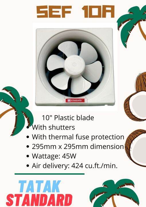 Standard Exhaust Fan 10" Blade SEF 10A | Lazada PH