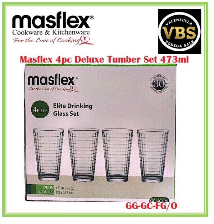 Masflex 4pc Deluxe Tumber Set 473ml GG-GC-FG/O | Lazada PH