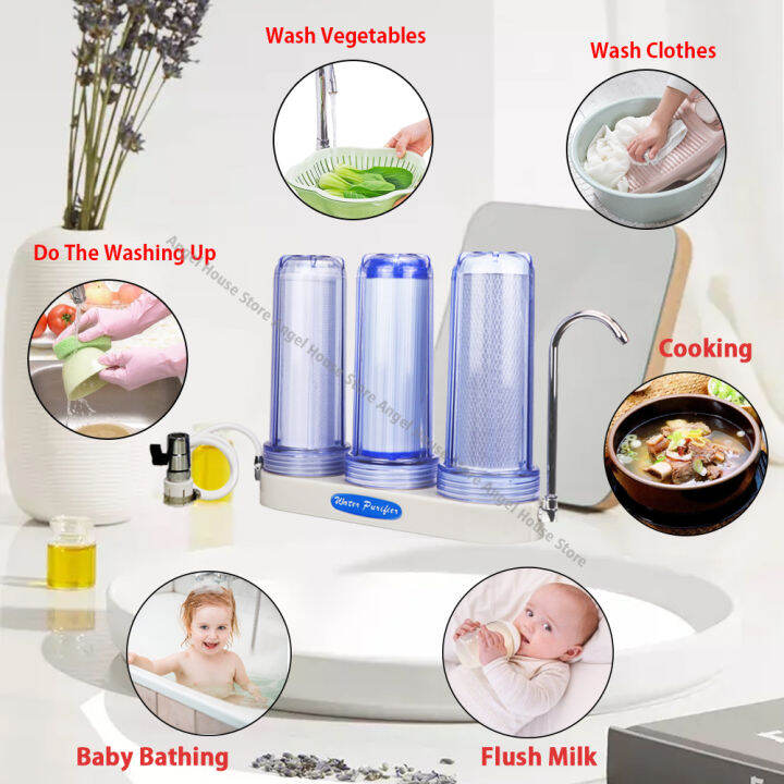 Authentic 7 in 1 Water Filter Complete Set 3 Stage Kitchen Alkaline ...