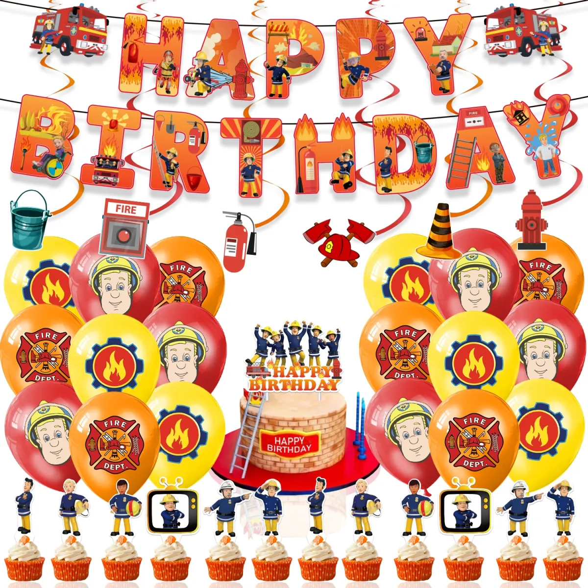 Fireman Sam Birthday Party Decorations | Shelly Lighting