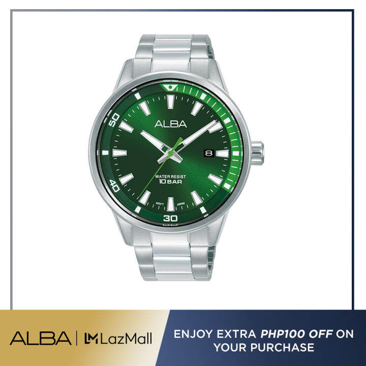 Alba Philippines AS9R57X1 Green Dial Stainless Steel Strap Men's Quartz ...