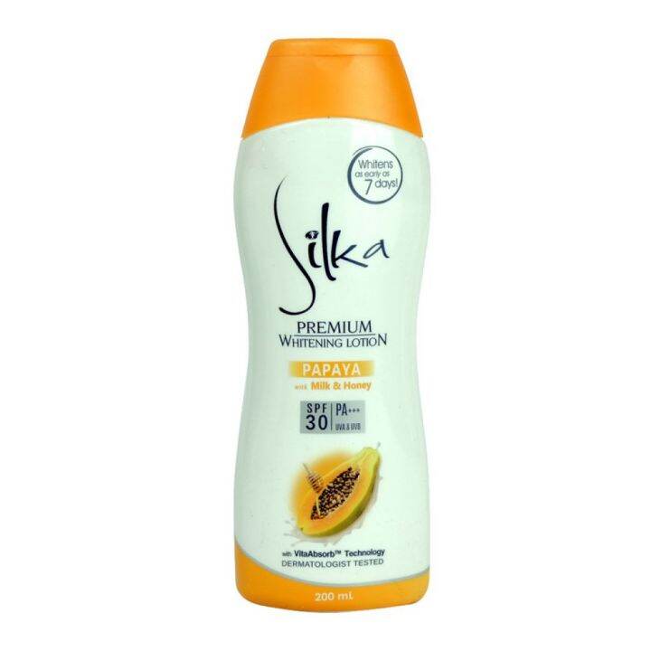 SILKA PREMIUM WHITENING PAPAYA LOTION SPF 30 200ML | Lazada PH
