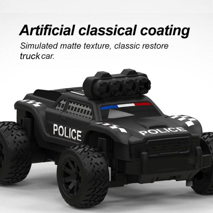 Turbo Racing 1:76 C82 RC Police Car Remote Control Truck Car Full Proportional RTR Kit Toys With ...