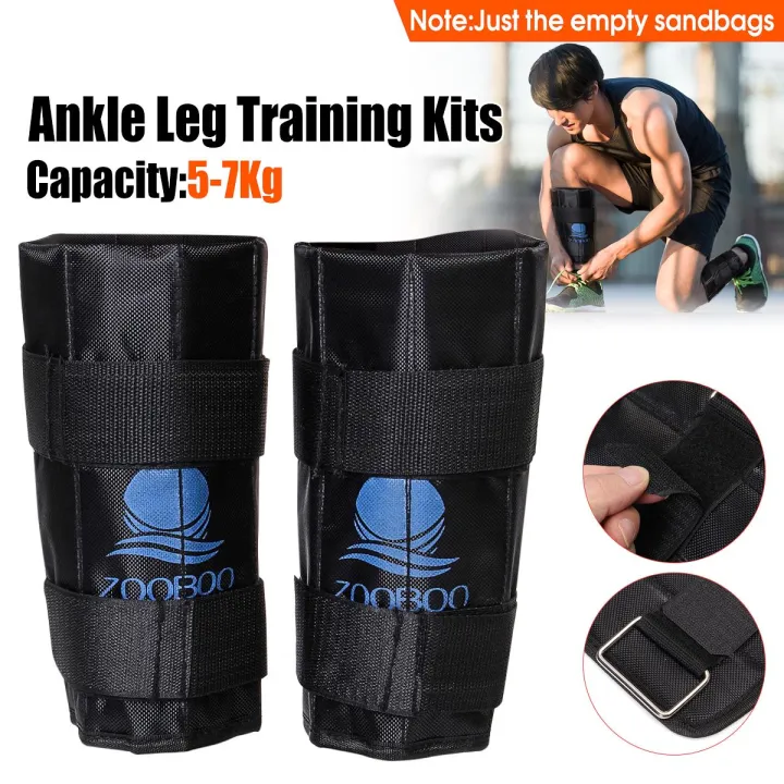 Pair 5-7kg Adjustable Ankle Leg Weight Gym Exercise Weighted Walking ...
