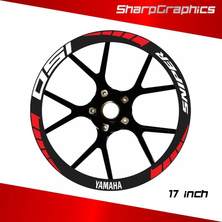 sticker decals motorcycle Yamaha Sniper 150 Motorcycle Motorbike Rim ...