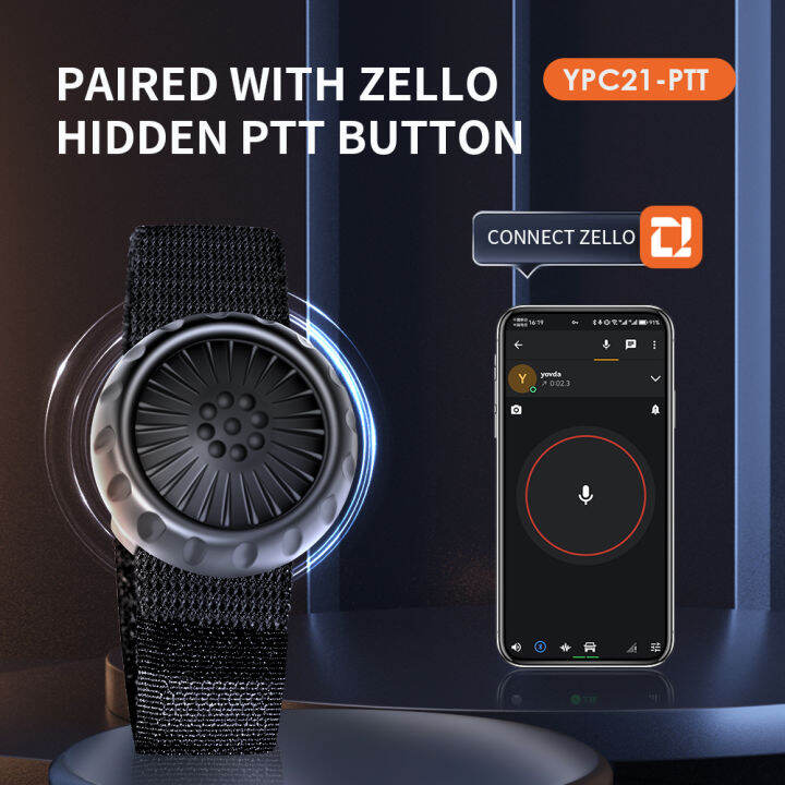 New ZELLO voice intercom, Bluetooth PTT button, wireless Bluetooth ...