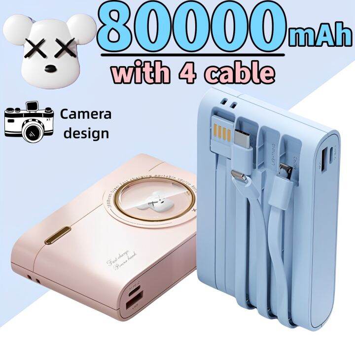 99 ONLY 【1 Year Warranty】powerbank original brand 80000mAh power bank ...