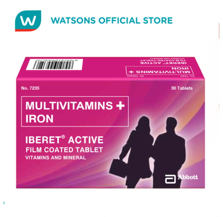 MULTIVITAMINS + IRON Iberet Active Multivitamins + Iron 30 Film-Coated ...