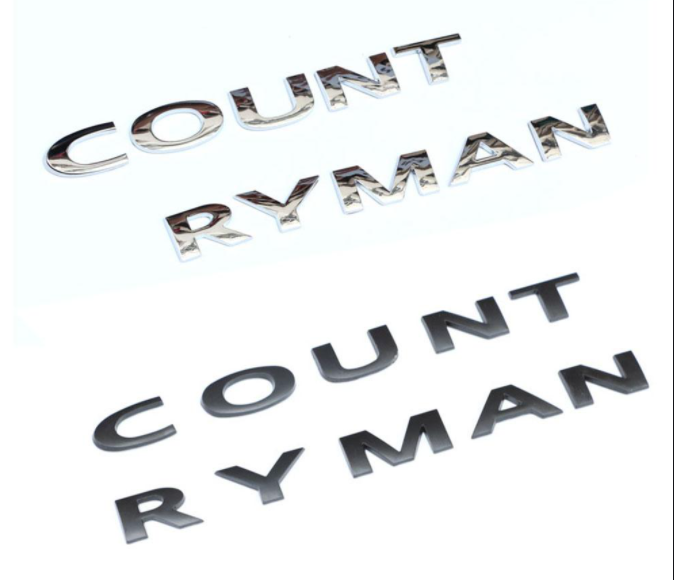 MNI COOPER S COUNTRYMAN LOGO METAL 3D FOR REAR โลโก้ตัวอักษรแยก มินิ ...