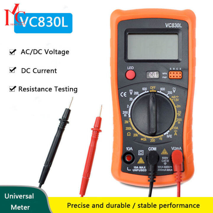 VC830L 600V LCD Digital Multi Tester Multimeter Electrical Tester ...