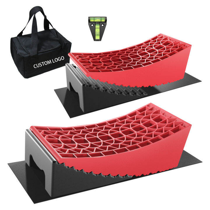 GT-17PS1 Heavy Duty Caravan RV Wheel Chock Leveling Blocks Ramps Curved ...