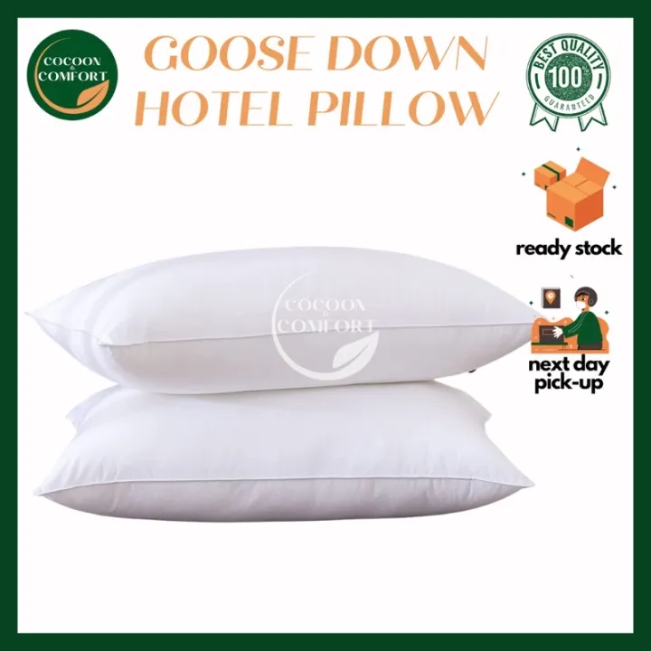 COCOON & COMFORT Premium Original Goose Down Pillow Comfortable ...