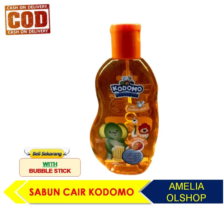 KODOMO SABUN MANDI CAIR ANAK BODY WASH WITH BUBBLE STICK UKURAN 200 ML ...