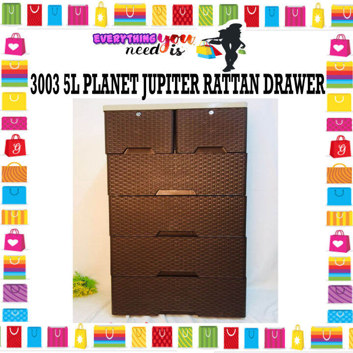 3003 5L PLANET JUPITER RATTAN DRAWER | Lazada PH