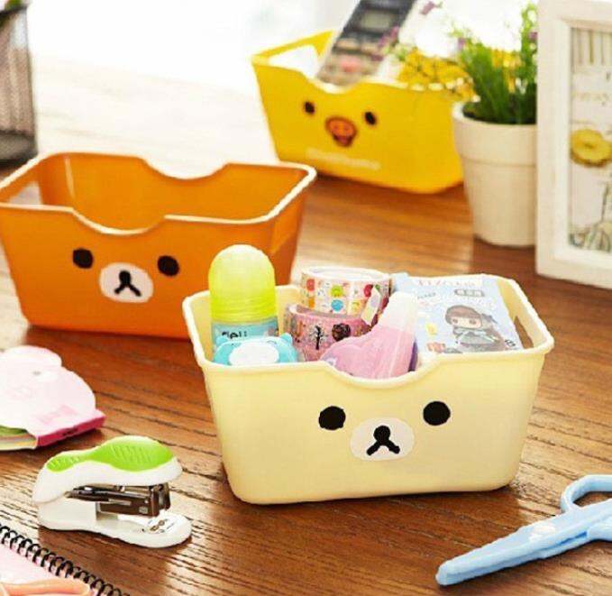 Yoohi-Desktop storage box Cute Cartoon plastic small Sundries ...