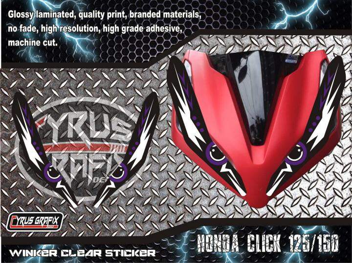 Honda Click 125/150 Clear Parklight Sticker (Violet) | Lazada PH