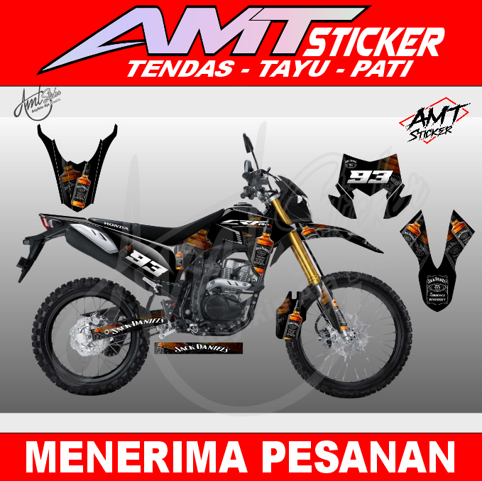 Sticker Decal Motor CRF Stiker Decal Jack Daniels - Bisa Custom/Request ...