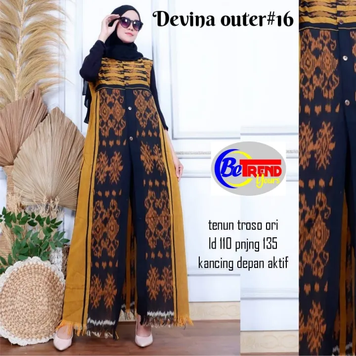 DEVINA OUTER #16 Outer Kain Tenun Wanita Rok Panjang Outer Hijab dan ...