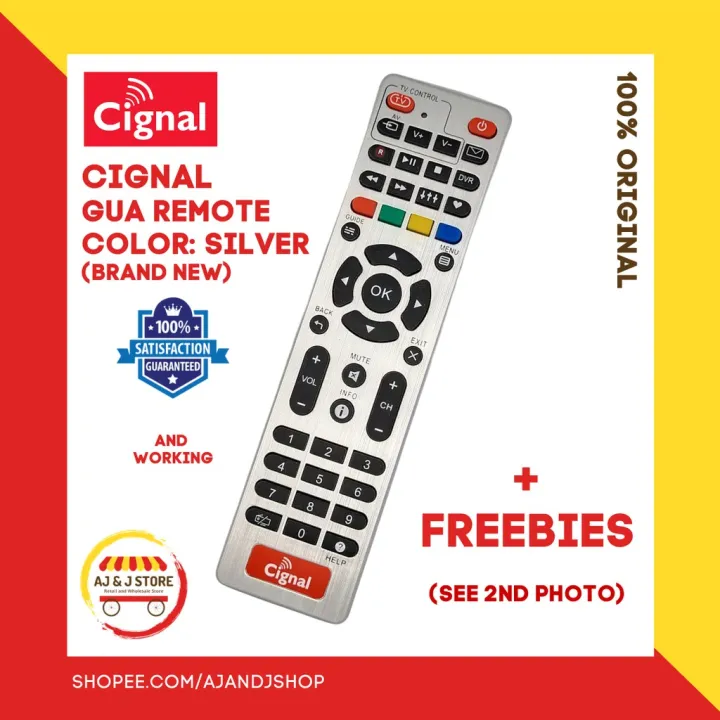 Cignal GUA-CHANGHONG SILVER Color Silver or Black Remote (BRAND NEW ...
