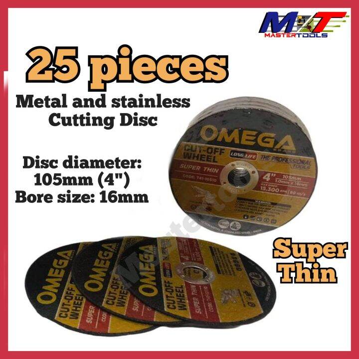 Omega Cutting Disc super thin for 4 inches grinder 25pcs | Lazada PH